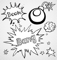 Set of comic sound effects Royalty Free Vector Image