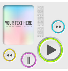 Music interface template Royalty Free Vector Image