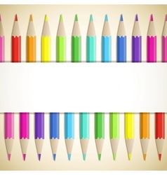 Seamless colored pencils row Royalty Free Vector Image