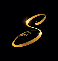 Golden beauty initial letter r Royalty Free Vector Image
