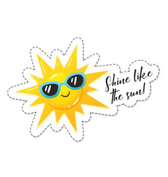 Funny sun Royalty Free Vector Image - VectorStock