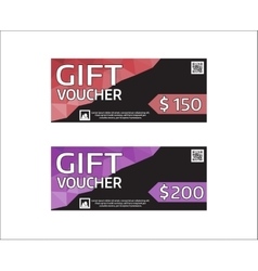 Gift voucher coupon template design paper label Vector Image