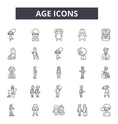 Millennials concept icon age group idea thin line Vector Image