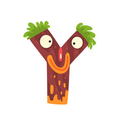 Monster alphabetical letters from a to h Vector Image