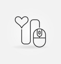 Cute mouse hold red heart Royalty Free Vector Image