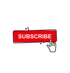 Hand grab subscribe button icon for online video s