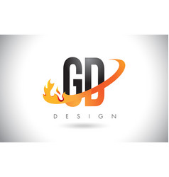 G golden letter logo design with circle swoosh Vector Image