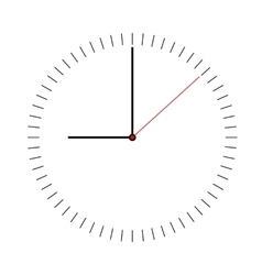 Elegant clock face with roman numerals and tick Vector Image