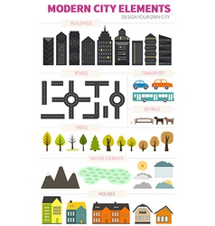 Modern city map elements for generating your own Vector Image