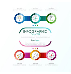 Chain steps infographic global business step Vector Image