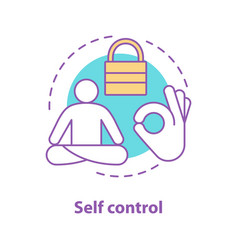 Self control mental process concept Royalty Free Vector