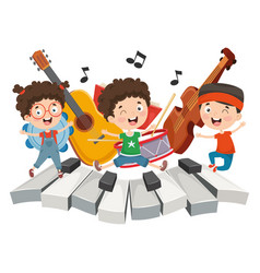 Children playing Royalty Free Vector Image - VectorStock