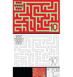 Maze number 8 Royalty Free Vector Image - VectorStock