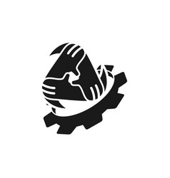 Nice hands together like friendship symbol Vector Image