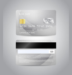 Credit card front and back side Royalty Free Vector Image