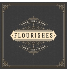 Monogram logo with flourishes calligraphic frame vector by sergo ...