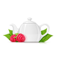 Hand drawn sketch of raspberry in color isolated Vector Image