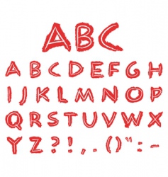 Hand drawn cartoon alphabet letters Royalty Free Vector