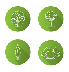 Tree logo set Royalty Free Vector Image - VectorStock