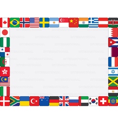 World flag icons frame Royalty Free Vector Image - VectorStock