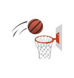 Streetball urban playground ball city and basket Vector Image