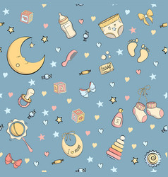 Baby seamless pattern Royalty Free Vector Image