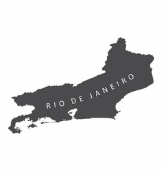 Rio de janeiro state map Royalty Free Vector Image