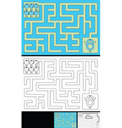 Maze number 8 Royalty Free Vector Image - VectorStock