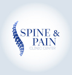 Spine bone logo symbol Royalty Free Vector Image