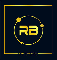 Initial letter rb logo template design Royalty Free Vector