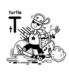 Hand drawnalphabet letter m-mouse Royalty Free Vector Image