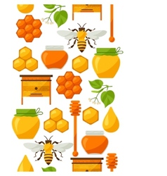 Bee with honeycomb Royalty Free Vector Image - VectorStock