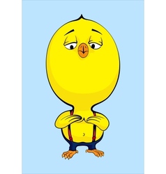 Funny chick dabbing cartoon Royalty Free Vector Image