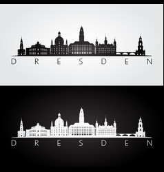 Germany dresden architecture city skyline Vector Image
