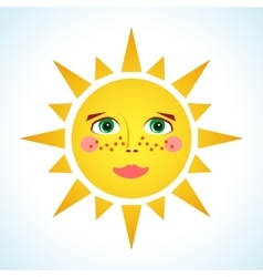 Cute sun cartoon Royalty Free Vector Image - VectorStock