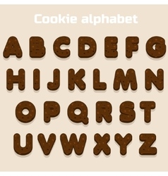Chocolate pink alphabet Royalty Free Vector Image