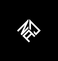 Nac letter logo design on black background Vector Image