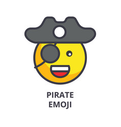 Happy and sad emoji line icon sign Royalty Free Vector Image