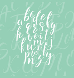 Hand drawn alphabet calligraphy letters Royalty Free Vector