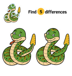 Find differences education game for children Vector Image