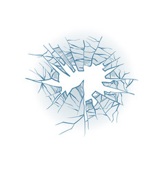 Broken glass cracked window texture realistic Vector Image