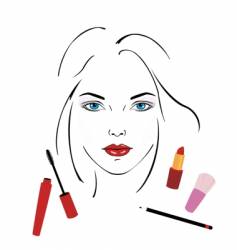 Makeup template Royalty Free Vector Image - VectorStock