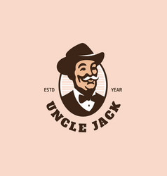 Old man logo Royalty Free Vector Image - VectorStock