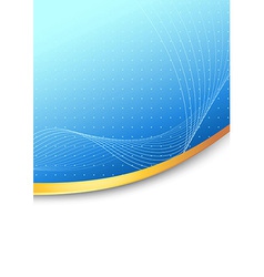 Blue modern folder with metal border design Vector Image