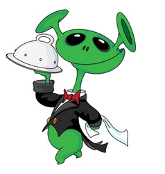 Friendly alien Royalty Free Vector Image - VectorStock
