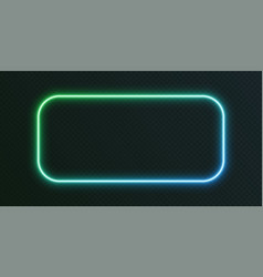 Neon frame background colorful shiny border Vector Image