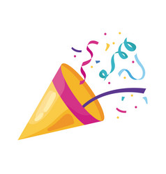 Set of colorful party horns blowers for festive Vector Image