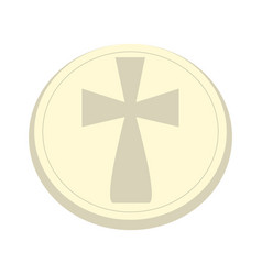 Isolated christian hostia Royalty Free Vector Image