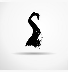 Letter s handwritten by dry brush rough strokes Vector Image
