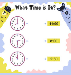 Font design for word spelling time with kids Vector Image